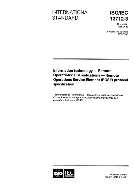 ISO/IEC 13712-3:1995 - IEC-Normen - VDE VERLAG